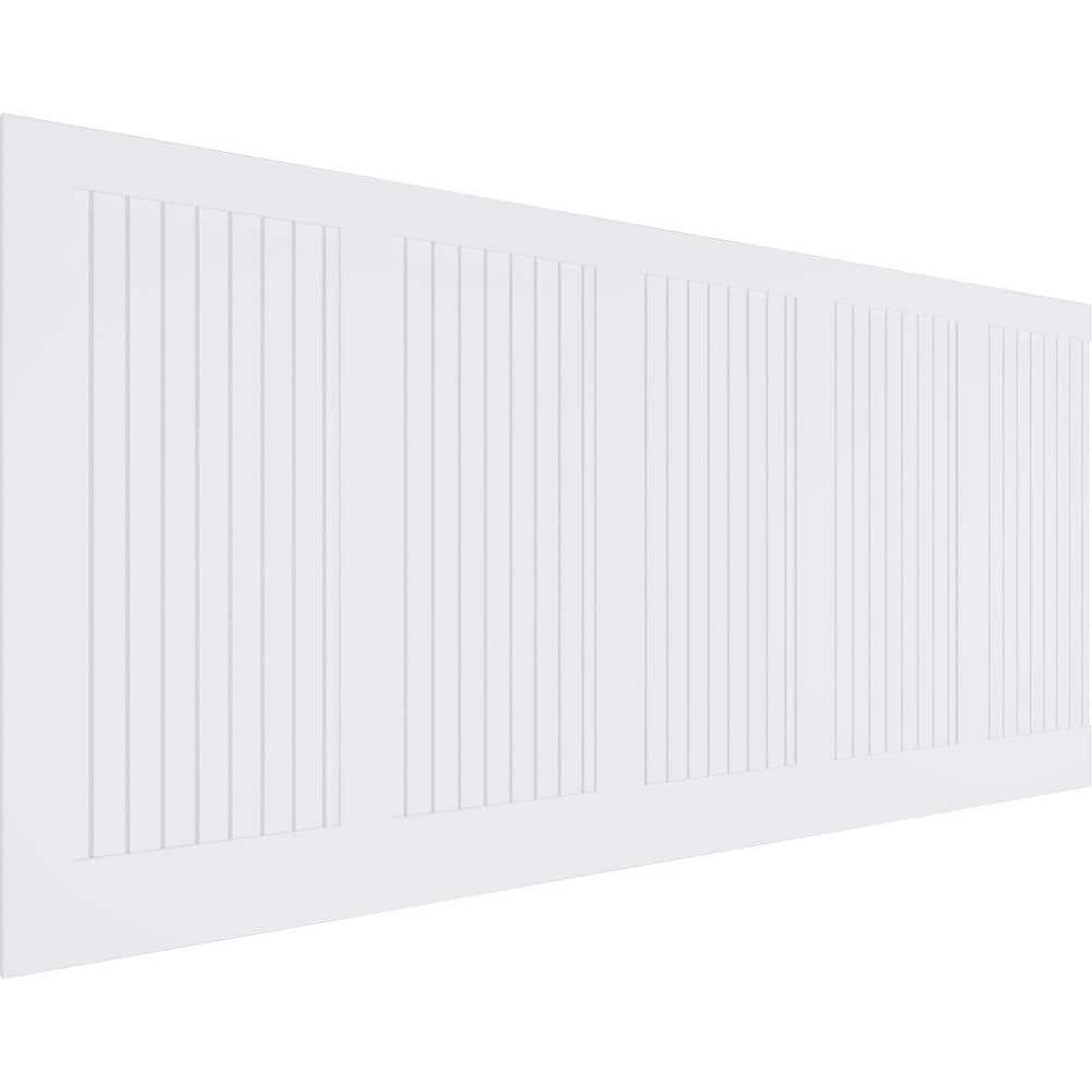 Ekena Millwork 44 in. H x 94-1/2 in. W 28.92 sq. ft. Framed Beadboard ...