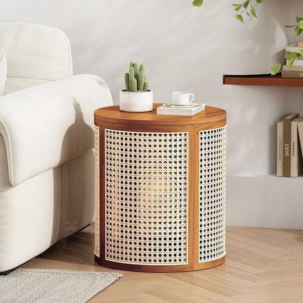 CHRISTOPHER KNIGHT HOME Ian Modern Rustic 15.7 in. Ochre Finish Round ...
