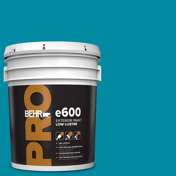 BEHR PRO 5 gal. #P480-6 Aruba Blue Low Luster Exterior Paint PR62305 ...