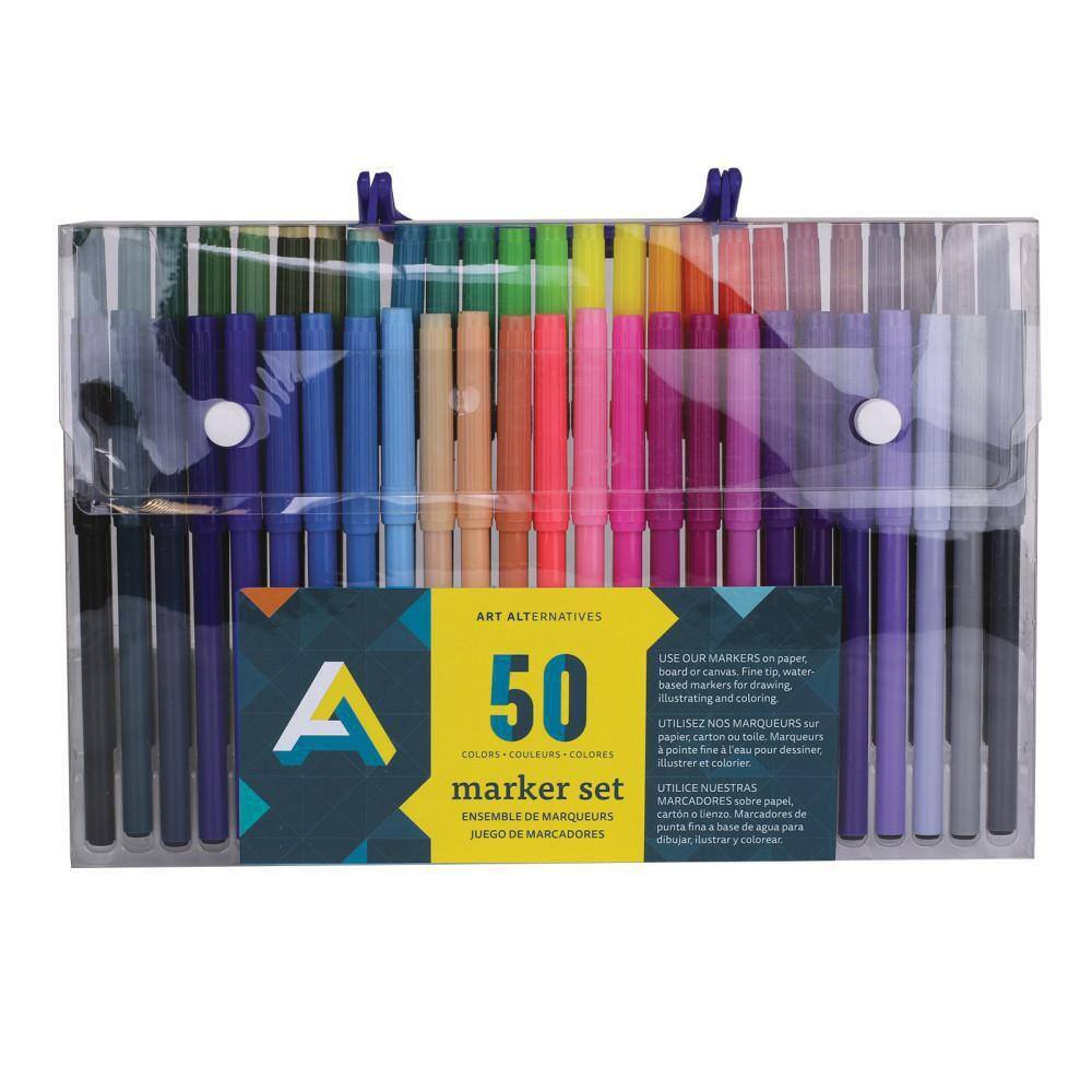 Art Alternatives Marker Set (50-Colors) 1172 - The Home Depot