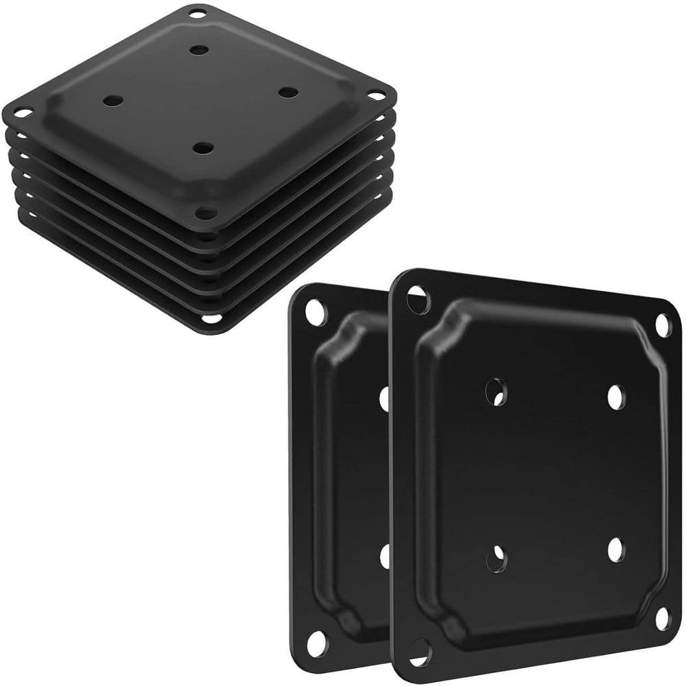 Afoxsos 4 x 4 Powder-Coated Steel Wood Post Plate Connector Deck Porch ...