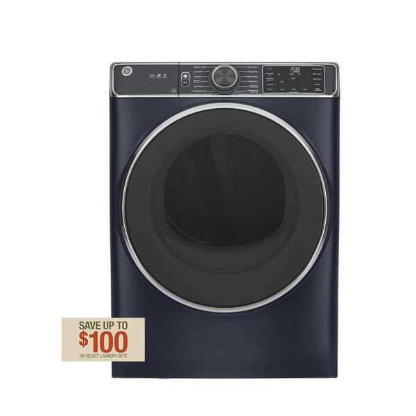 GE 7.8 cu. ft. Smart Front Load Electric Dryer in Sapphire Blue with ...