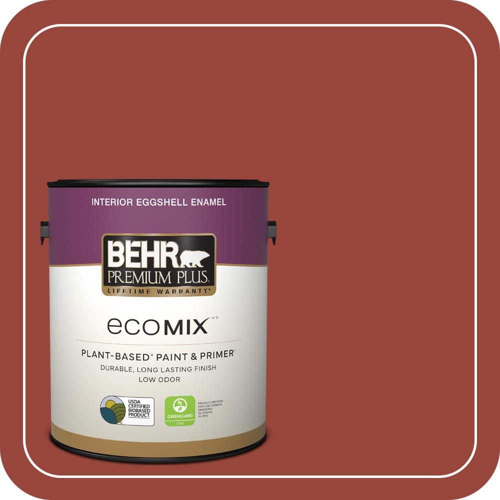 BEHR PREMIUM PLUS 1 gal. #S-H-190 Antique Red Eggshell Enamel EcoMix ...