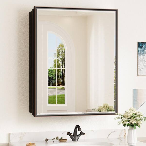 Reviews for TETOTE 24 in. W x 30 in. H Rectangular Aluminum Oil-rubbed Bronze Framed Recessed ...