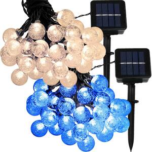 Sunnydaze Decor 30-Light Outdoor 20 ft. Water Drop Solar LED String ...