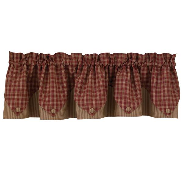 Park Designs Sturbridge Wine Point Valance 315-472K - The Home Depot