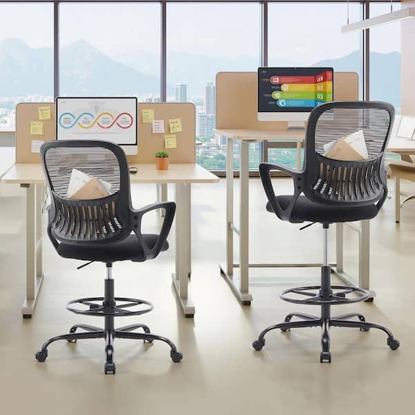 Reviews for HOMESTOCK Executive Office Mesh Mid-Back Swivel Chair with ...