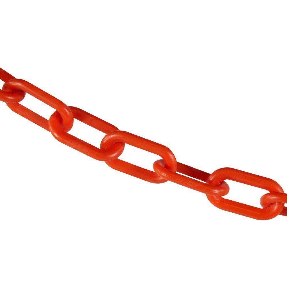Mr. Chain 2 in. (#8, 51 mm) x 10 ft. Plastic Safety Chain in Traffic ...