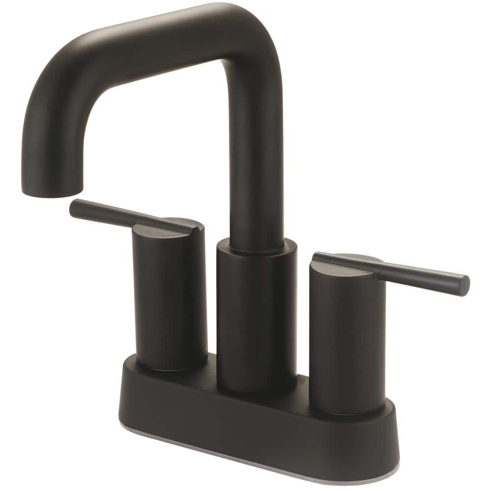 Olympia Faucets L-7533-MB Double Handle 4 in. Centerset Rigid 90° Spout ...