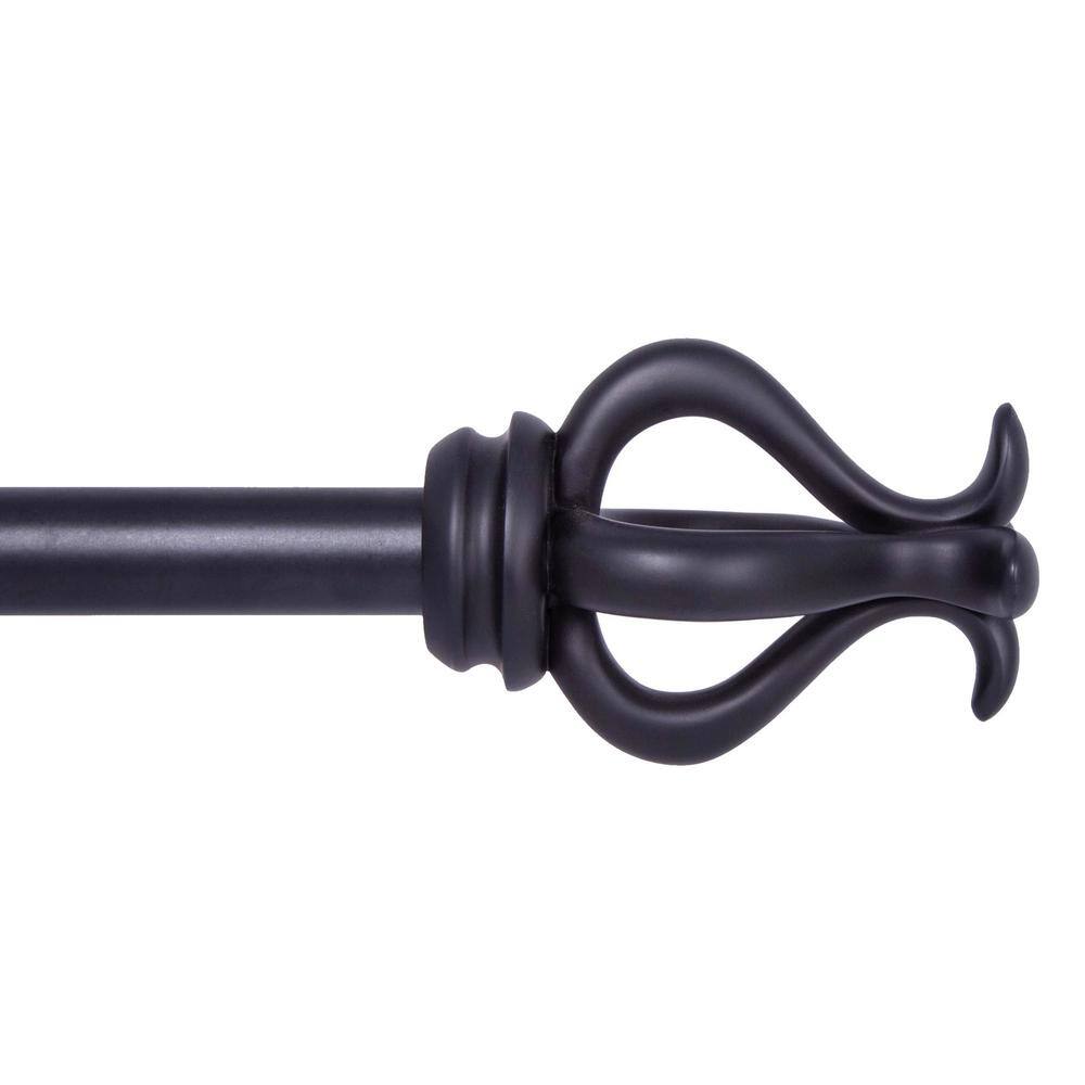 Kenney Kinsley 66 in. - 120 in. Adjustable Single Curtain Rod 3/4 in ...
