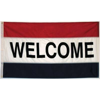 Seasonal Designs 3 ft. x 5 ft. Open Flag-Open - The Home Depot