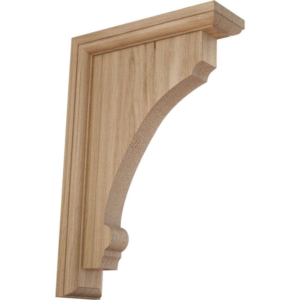 Ekena Millwork 2-1/2 in. x 12 in. x 8 in. Red Oak Extra Large Thompson ...