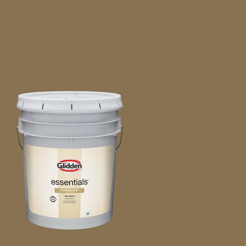 Glidden Essentials 5 gal. PPG1099-7 Favorite Fudge Semi-Gloss Exterior ...