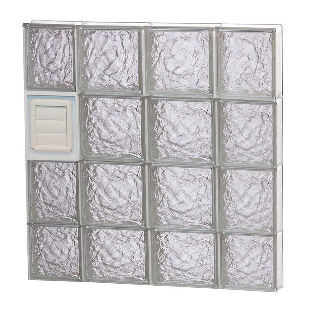 Clearly Secure 27 in. x 29 in. x 3.125 in. Frameless Ice Pattern Glass ...