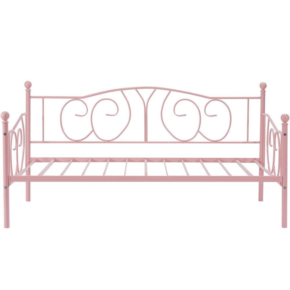 VECELO Metal Daybed Sofa Bed Frame Twin Size with Heavy-Duty Slats ...