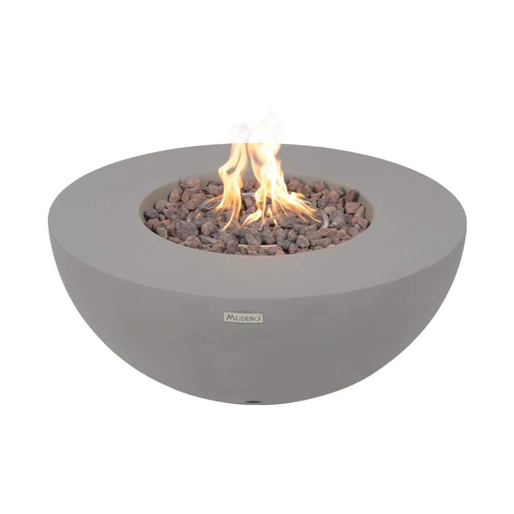 Reviews for Modeno Roca 34 in. x 34 in. Grey Round Concrete Propane ...