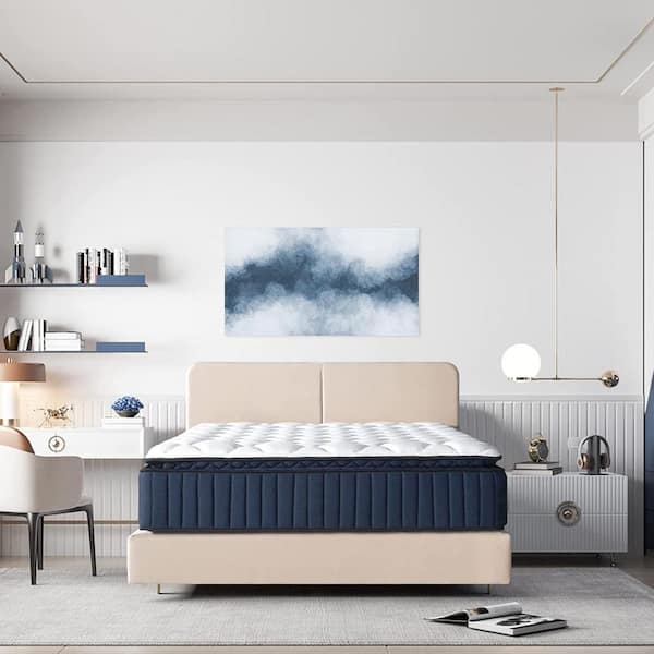 Noble House Hazel Full Plush Memory Foam 14 in. Pocket Spring Mattress ...