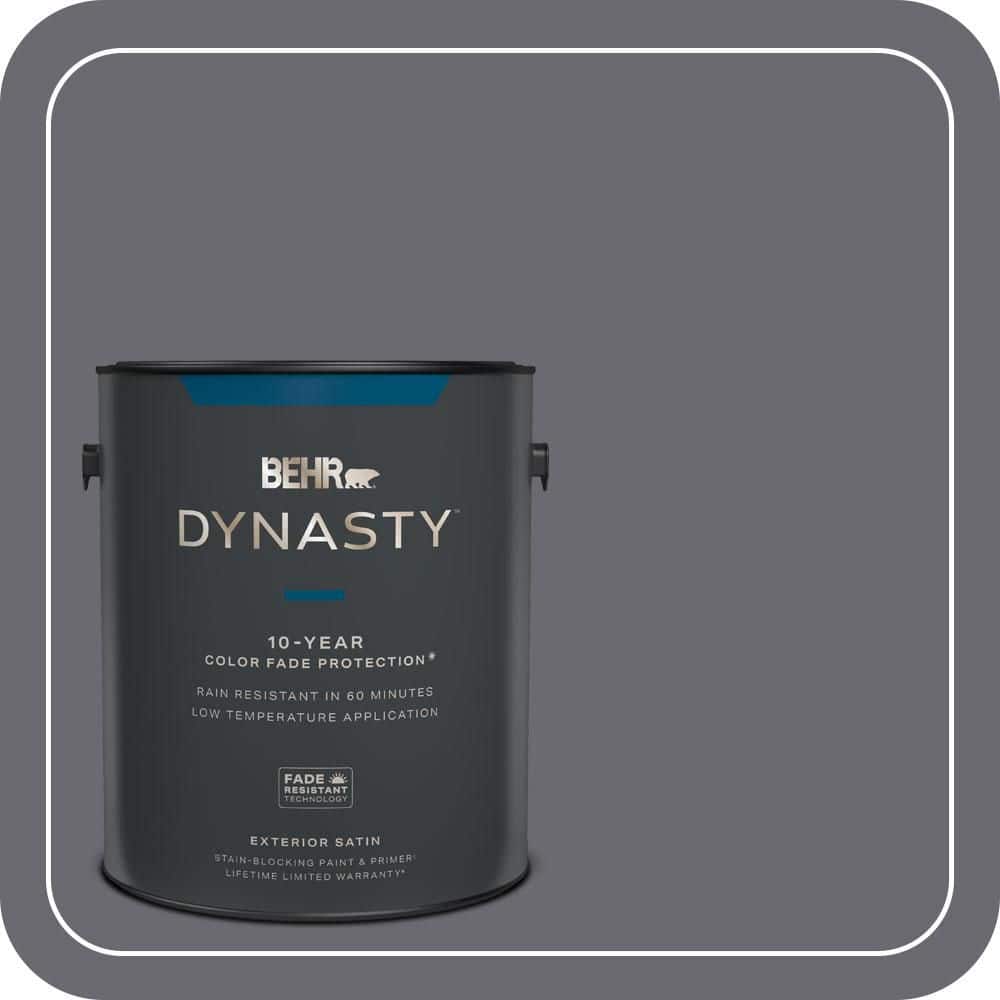 BEHR DYNASTY 1 gal. #T16-15 Charcoal Plum Satin Enamel Exterior Stain ...