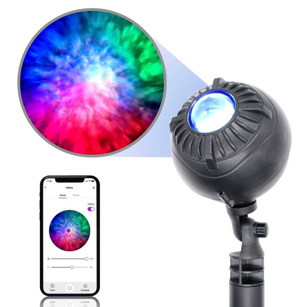 BlissLights Oblivia IP65 LED Outdoor Nebula Cloud Projector OBLIVIA-BLK ...