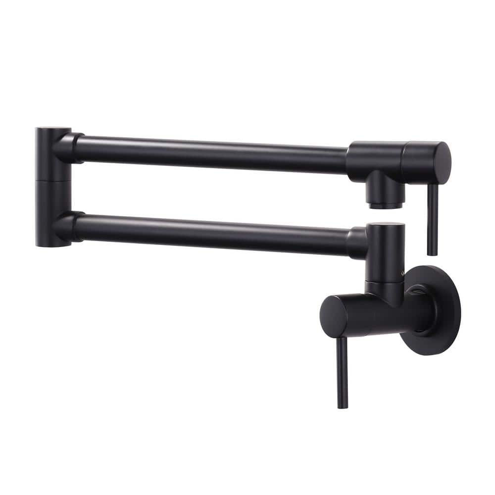 IVIGA Brass Wall Mount Pot Filler with Double Handle, 2-aerators and ...