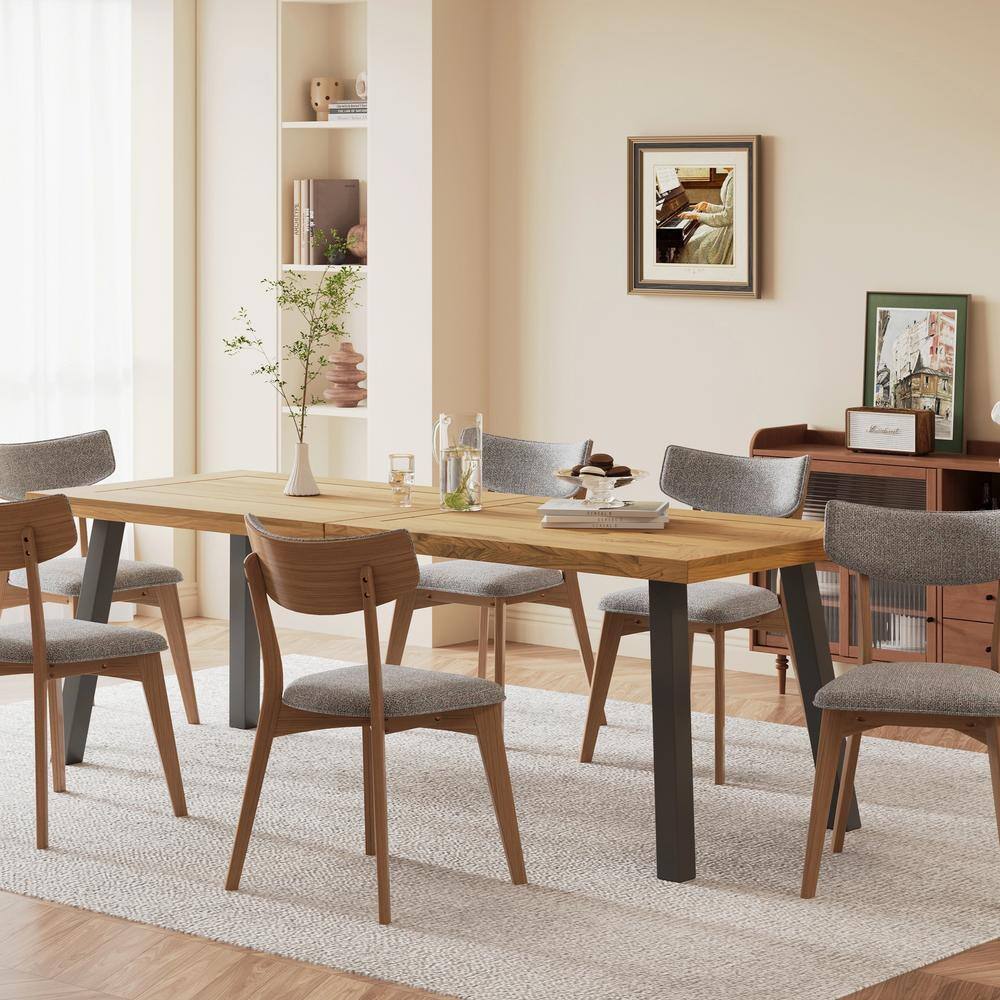 CHRISTOPHER KNIGHT HOME Zesory Modern Wood and Fabric 7-Piece Dining ...