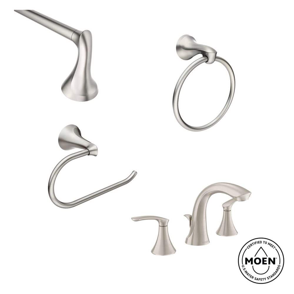 MOEN Darcy 8 in. Widespread 2-Handle Bathroom Faucet Kit with Bath ...