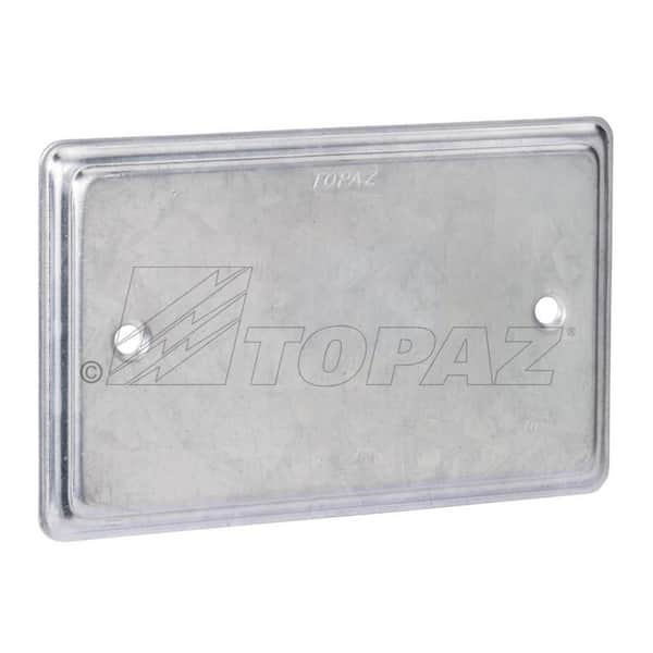 Southwire 4 in. H x 2 in. W Steel Metallic 1-Gang Blank Handy Box Cover ...