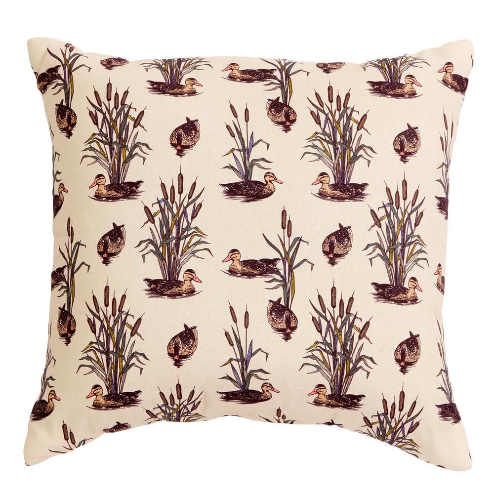 Hampton Bay Mallard Outdoor Throw Pillow 07712064 - The Home Depot