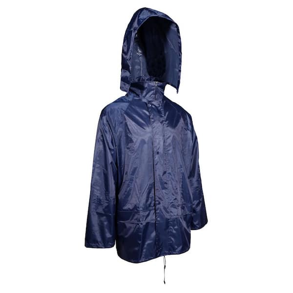 Boss Medium Blue Polyester Rain Jacket with Storm Flap B44523/M - The ...