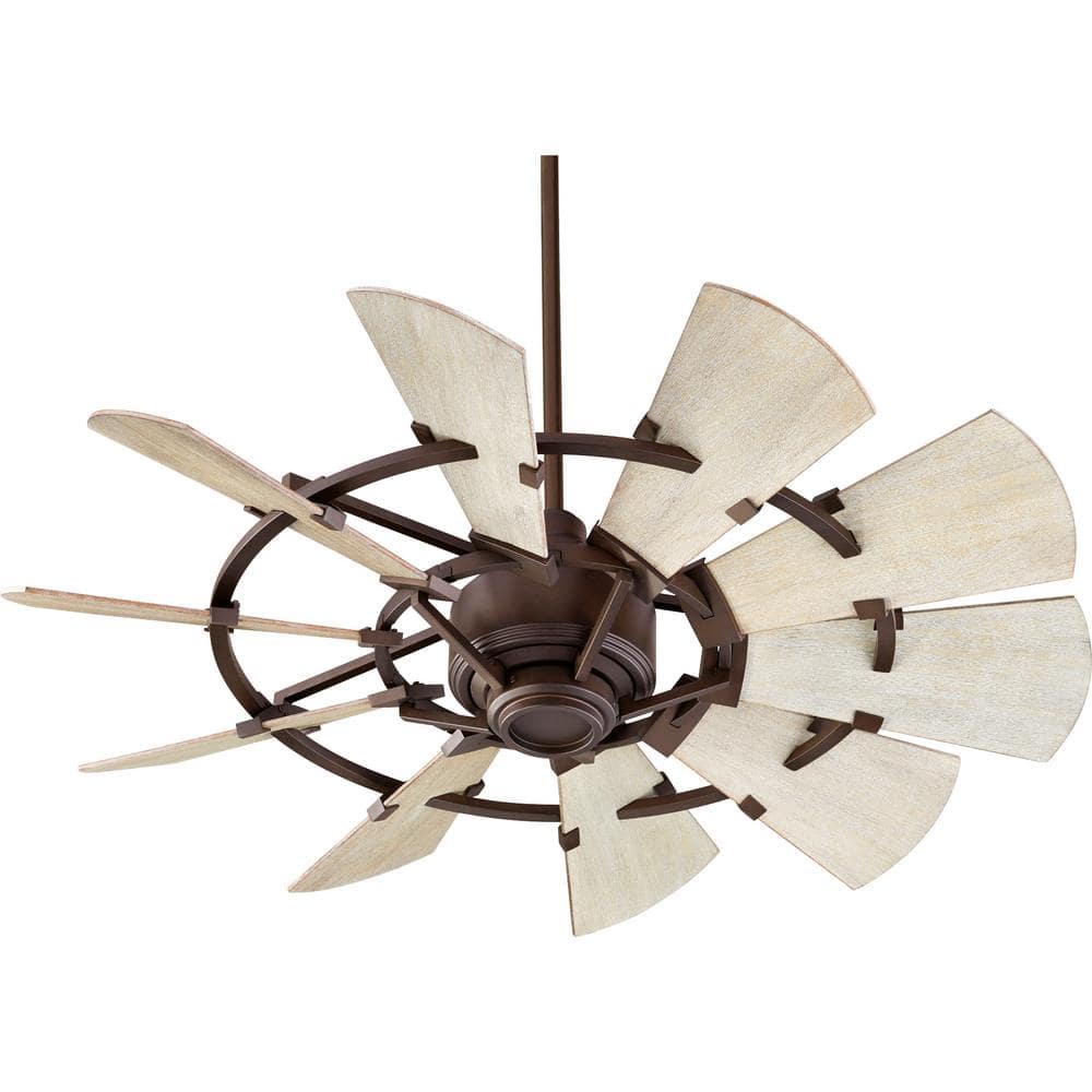 Quorum INTERNATIONAL Windmill 44 in. Indoor Oiled Bronze Ceiling Fan ...