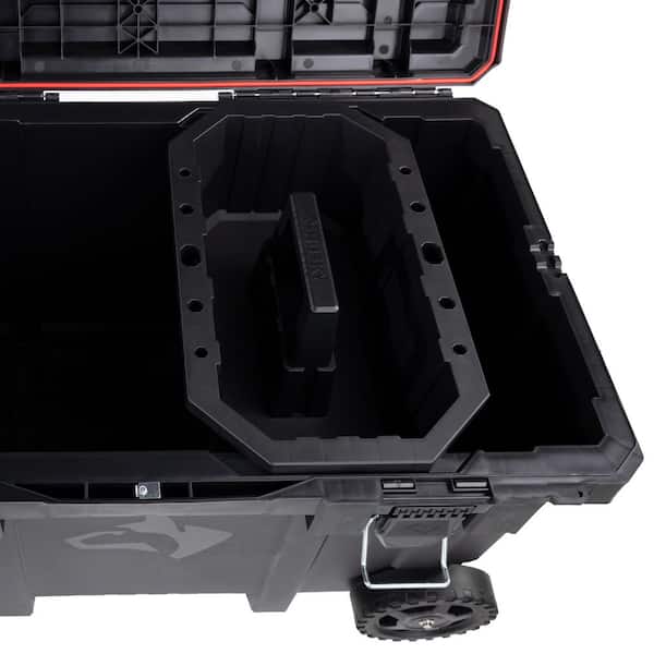 Husky 36.5 in. Black Heavy Duty Large Rolling Toolbox with Tool Tray ...
