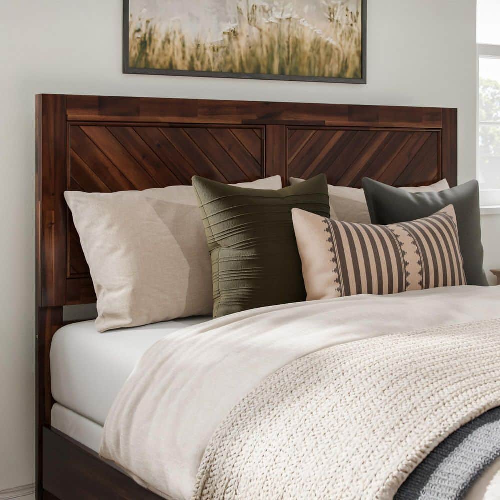 AFI Canyon Barnwood Brown Solid Wood Queen Rustic Headboard with ...