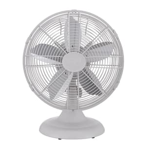 GOOD HOUSEKEEPING Retro 12 in. All-Metal Table/Desk Fan with 3-Speed ...