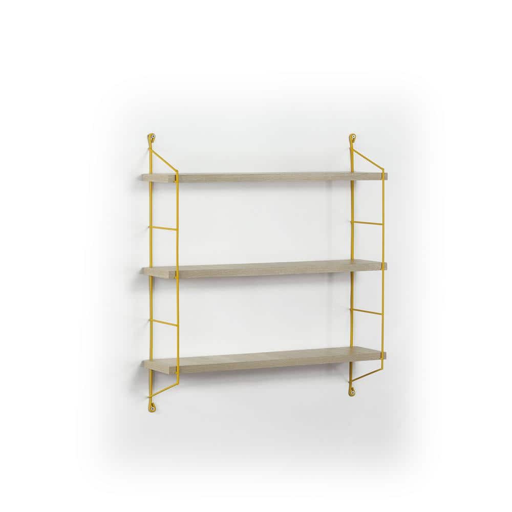 Flynama 24 in. W 27 in. H x 6 in. D Floating Wood Rectangular Shelf 3 ...