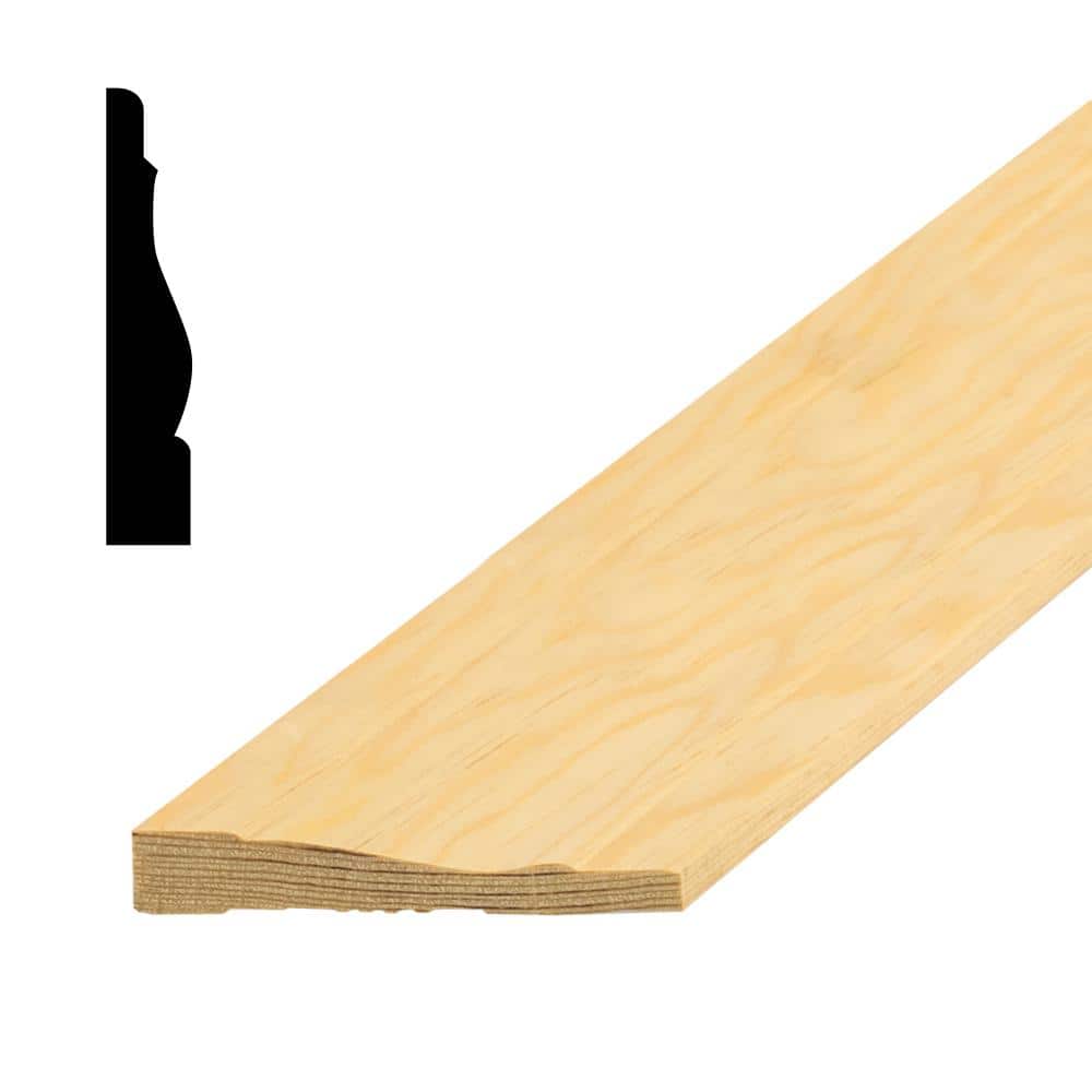 Builders Choice LWM444 5/8 in. x 3-1/4 in. Random Length Solid Pine ...
