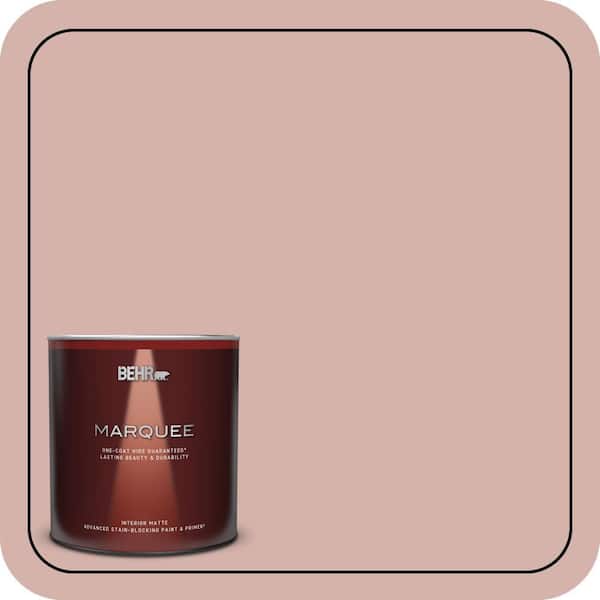 BEHR MARQUEE 1 Qt. #S170-3 Castilian Pink One-Coat Hide Matte Interior ...