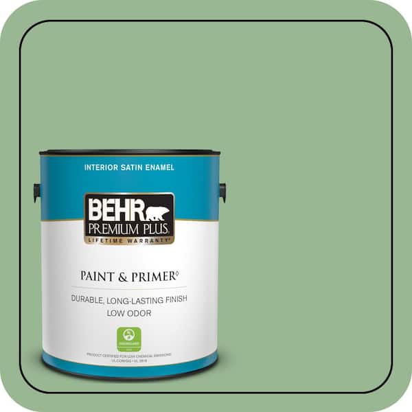 BEHR PREMIUM PLUS 1 gal. #M400-4 Brookview Satin Enamel Low Odor ...