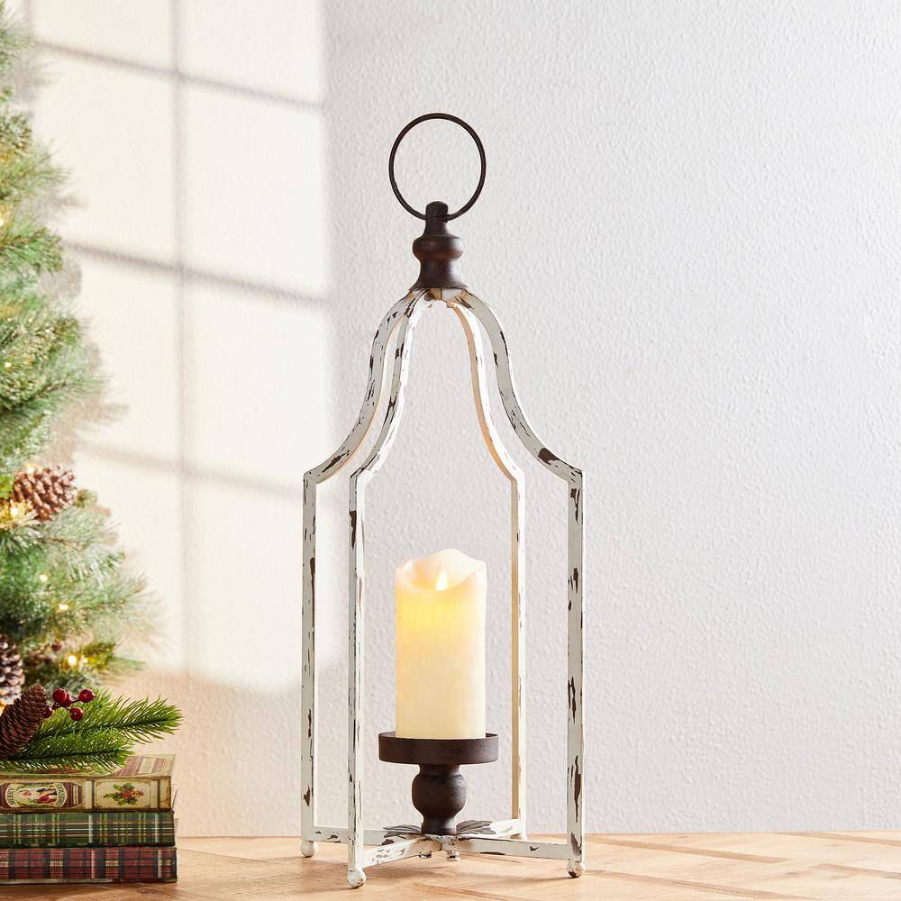 Glitzhome 22.00 in. H Large Farmhouse Metal Lantern GH1406202686 - The ...