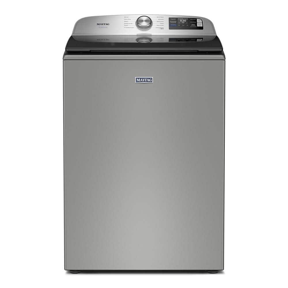 Maytag 5.3 cu. ft. Top Load Washer in Classic Silver with Pet Pro ...