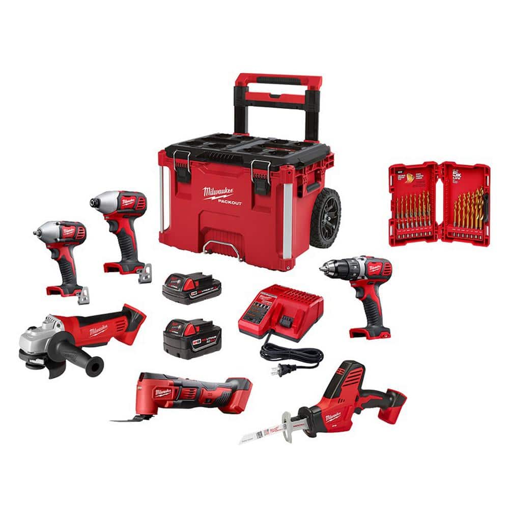 Reviews for Milwaukee M18 18V Lithium-Ion Cordless Combo Tool Kit (6-Tool) with PACKOUT Rolling ...