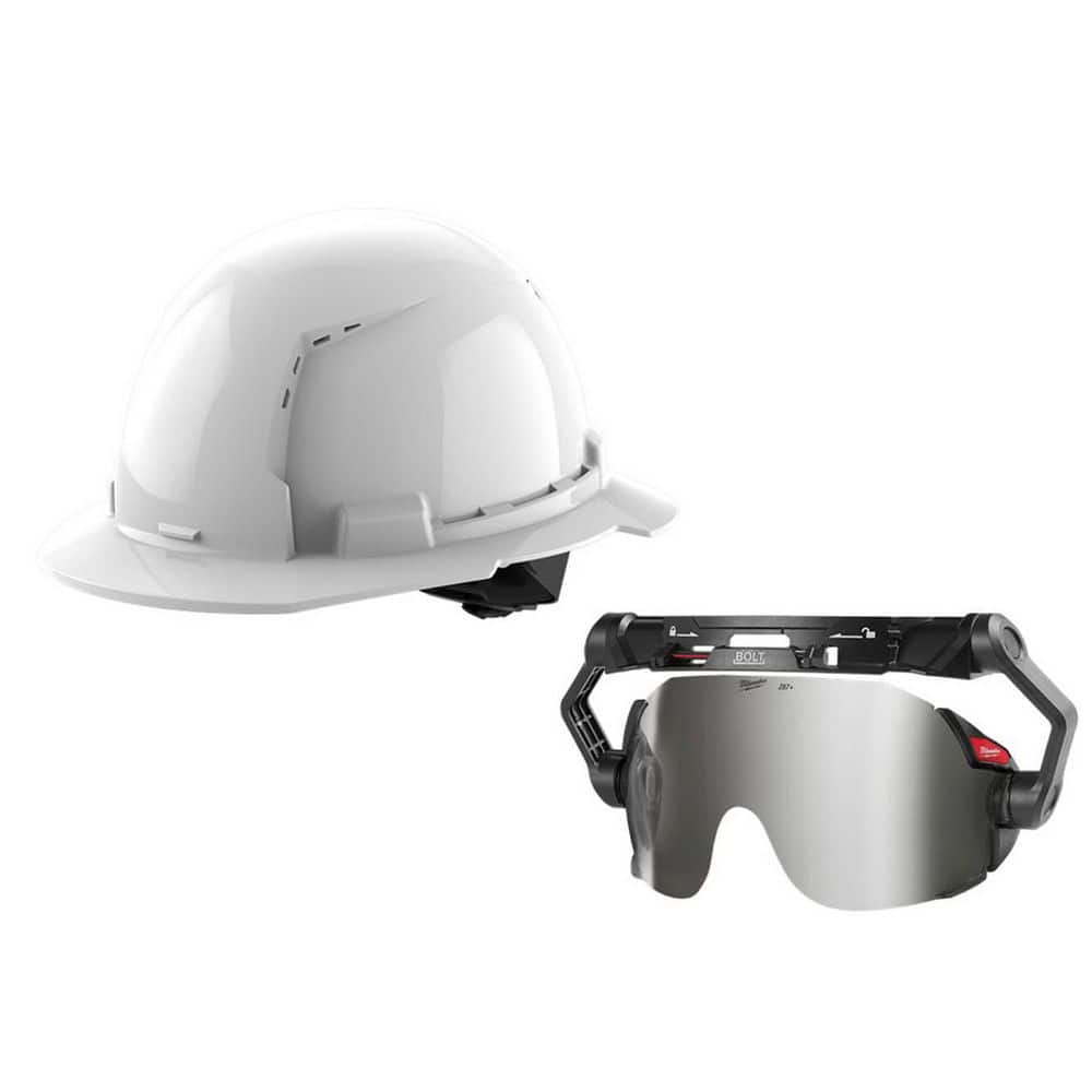 Milwaukee BOLT Mirrored Dual Coat Lens Eye Visor with BOLT White Type 1 ...