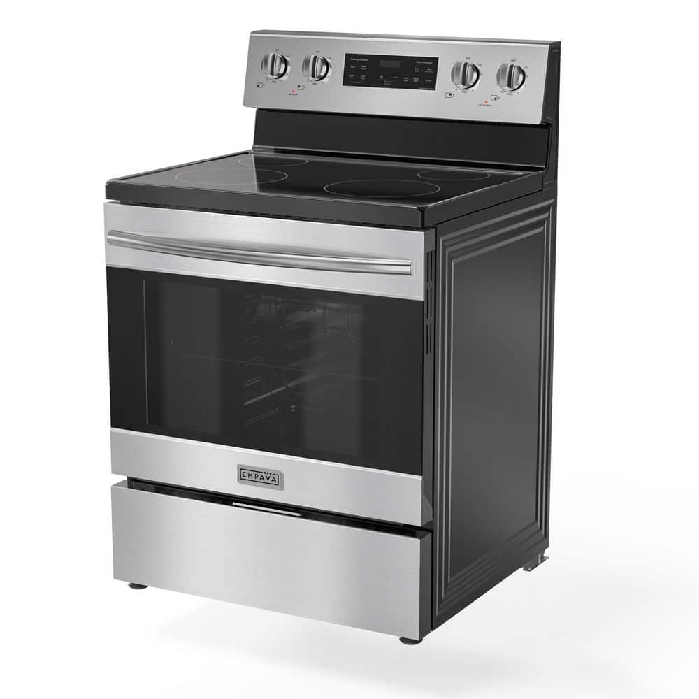 Empava 30 in. 4.8 cu. ft. Single Oven Electric Range - 4 Burner ...