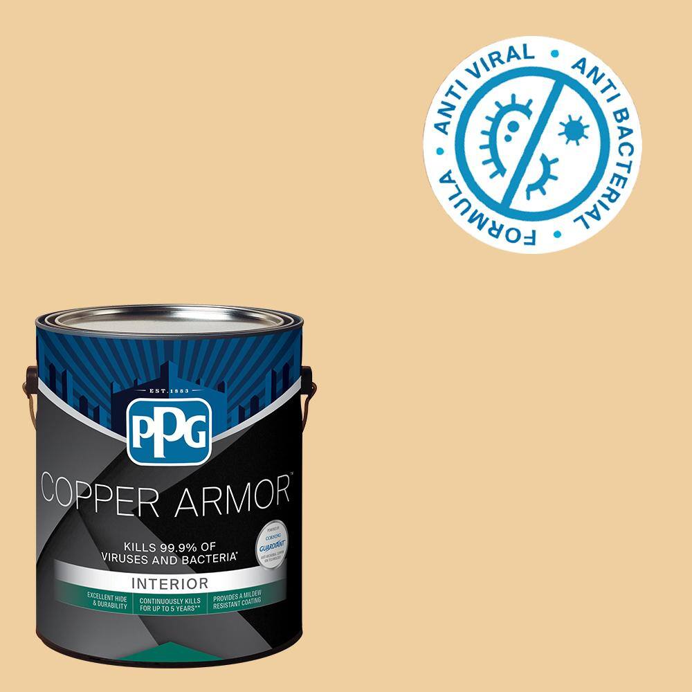 COPPER ARMOR 1 gal. PPG1207-4 Toffee Crunch Semi-Gloss Antiviral and ...