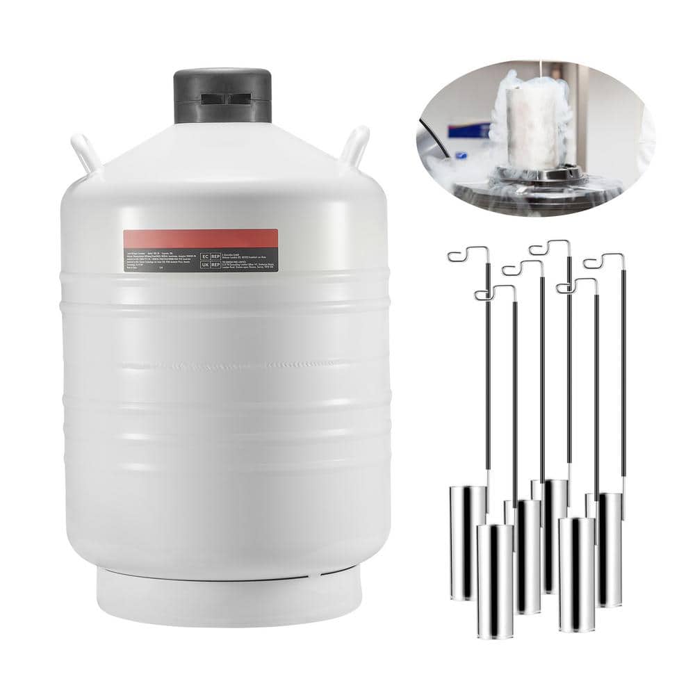 SVOPES 30 L Liquid Nitrogen Tank, Aluminum Alloy LN2 Dewar with 6 ...
