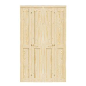 ARK DESIGN 24 in. x 80 in. Arch Panel 2-Lite Solid Core Unfinished Pine ...