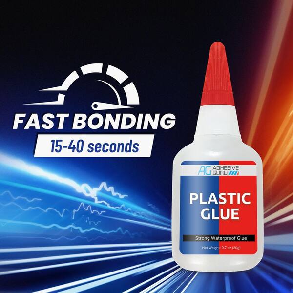 AG ADHESIVE GURU AG Plastic Glue-2.8 oz Super Glue, Fast-Drying, Clear ...