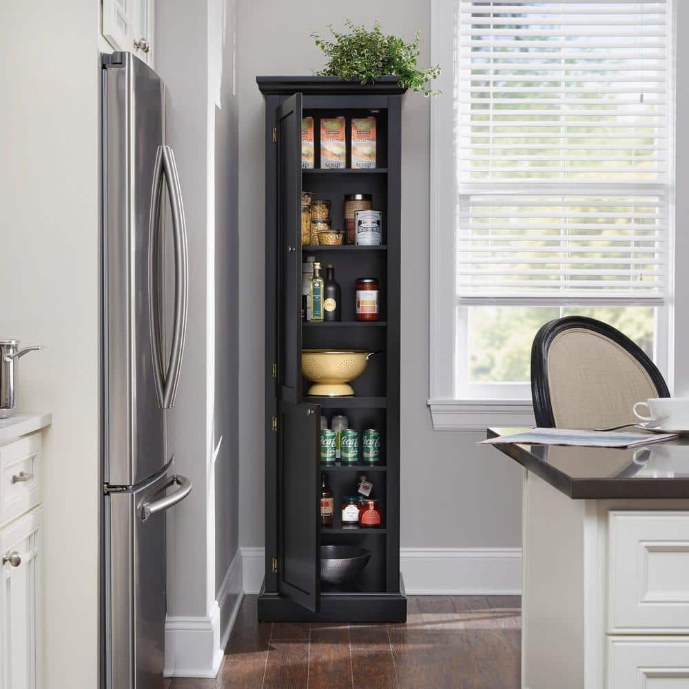 Home Decorators Collection Prescott Black Modular Kitchen Pantry with 2 ...