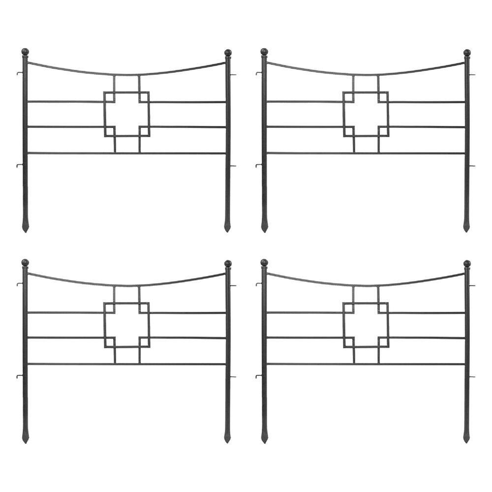 ACHLA DESIGNS 36 in.W x1.5in.L x 31.5in. H Graphite Wrought Iron Square ...