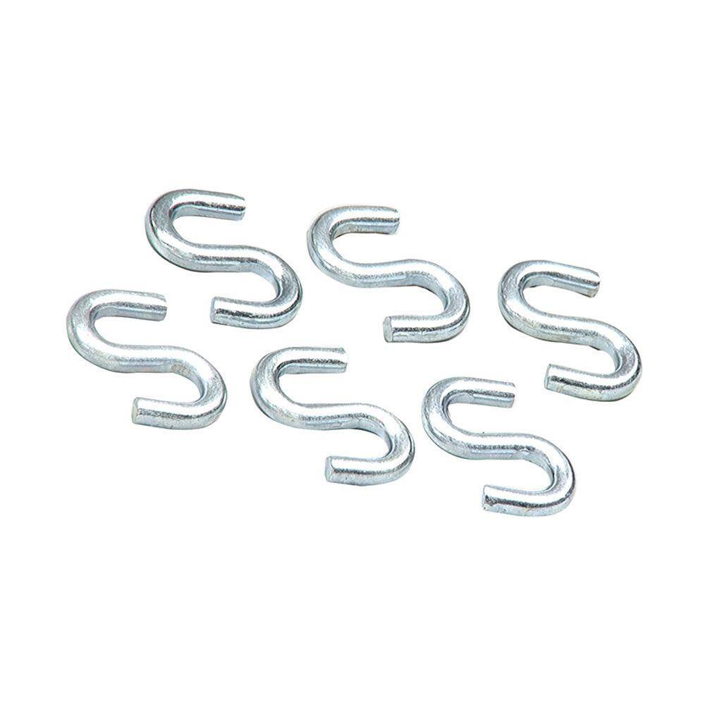 Lehigh 125 lb. x 1/4 in. x 2 in. Zinc-Plated Steel S-Hooks (2-Pack ...