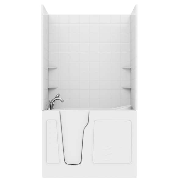 Universal Tubs Nova Heated Series 29 in. x 52 in. Left Drain Air Jetted ...